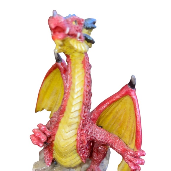 unknown | Toys | Vintage Hand Painted Fantasy Resin Dragon Figurine ...